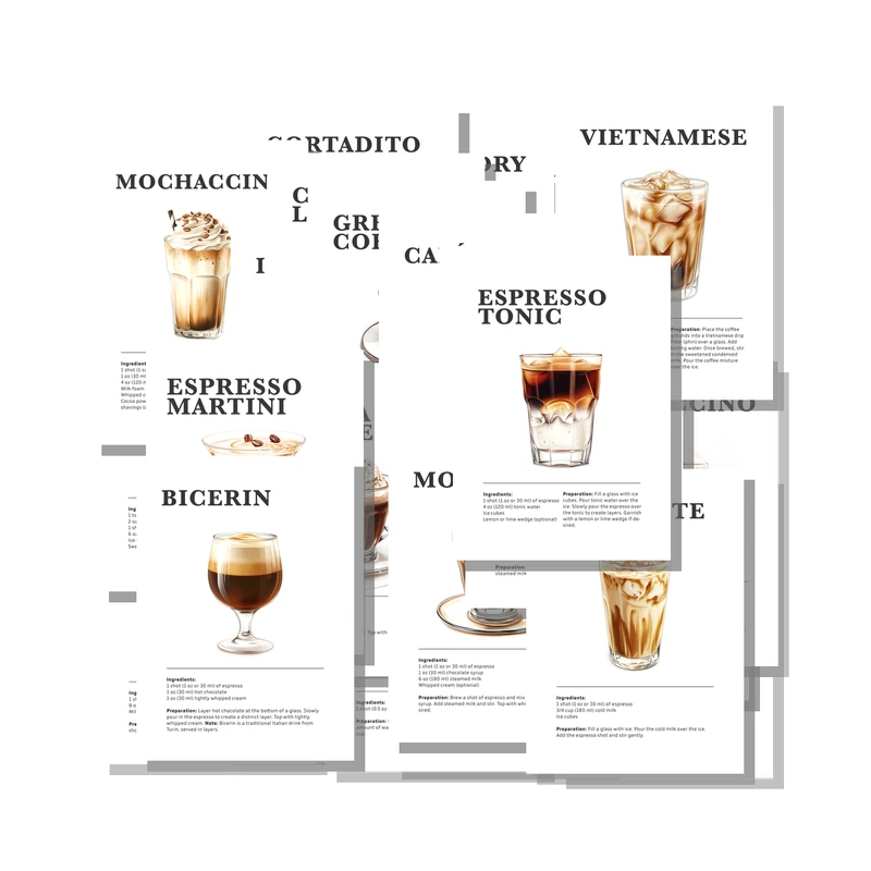 Cafe Posters Set of 100 Collage Kit