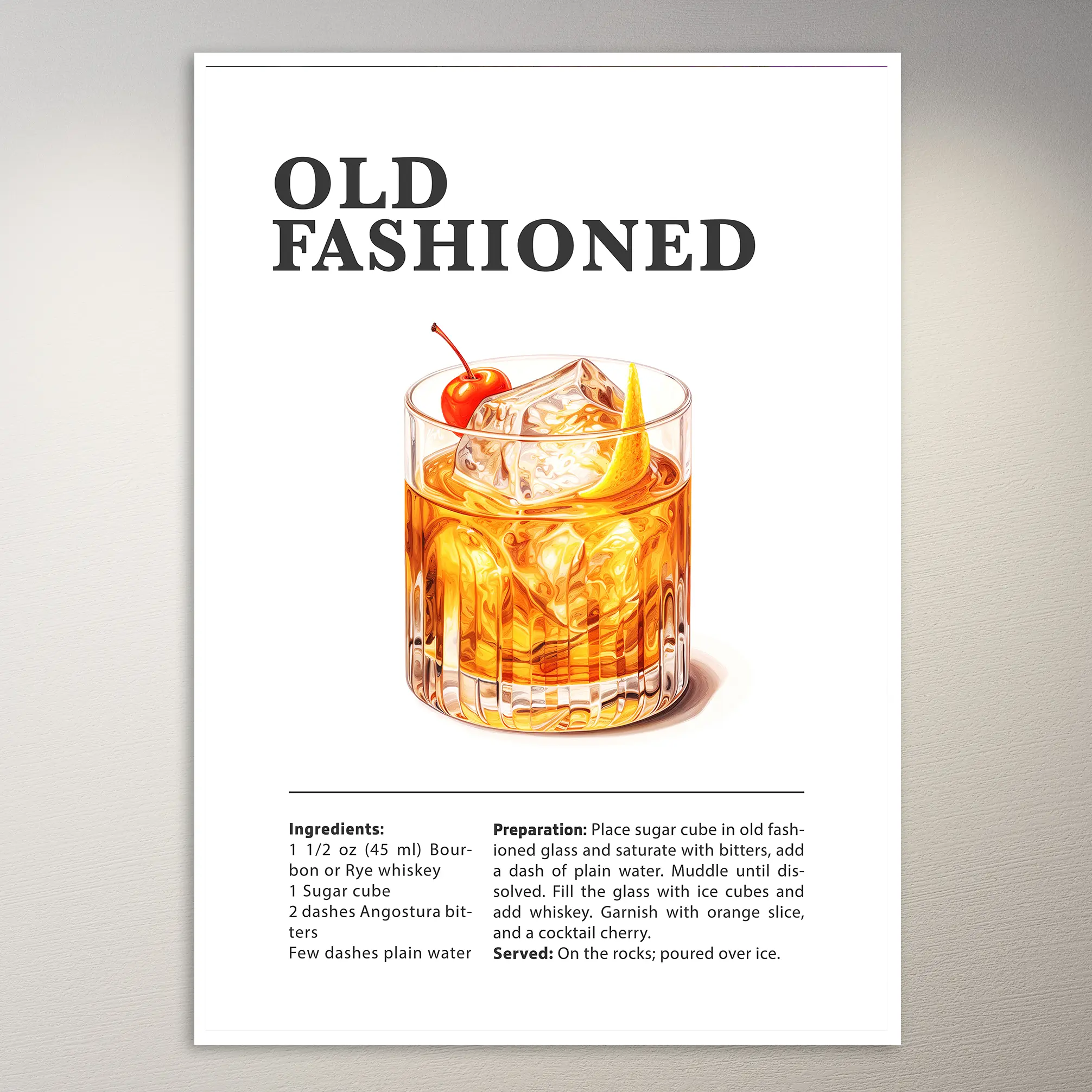 Old Fashioned Poster